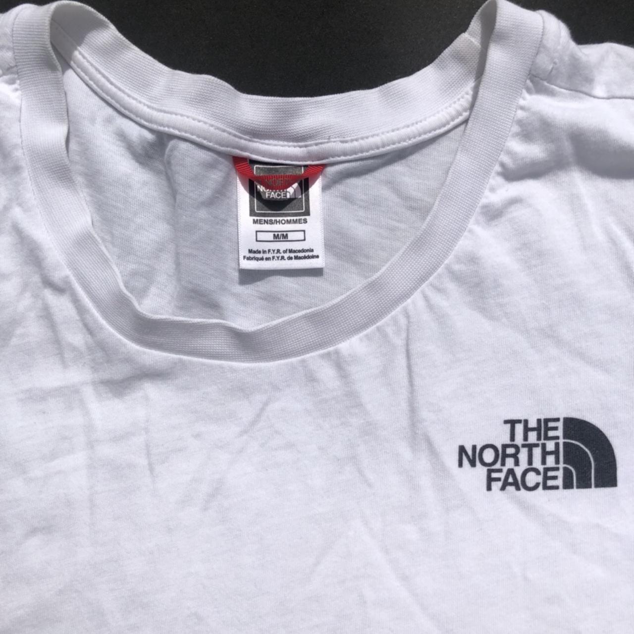The North Face TNF White logo T shirt Size... - Depop