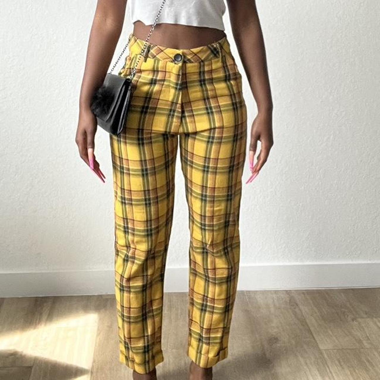 Yellow checkered pants! #retro #punk #softpants - Depop