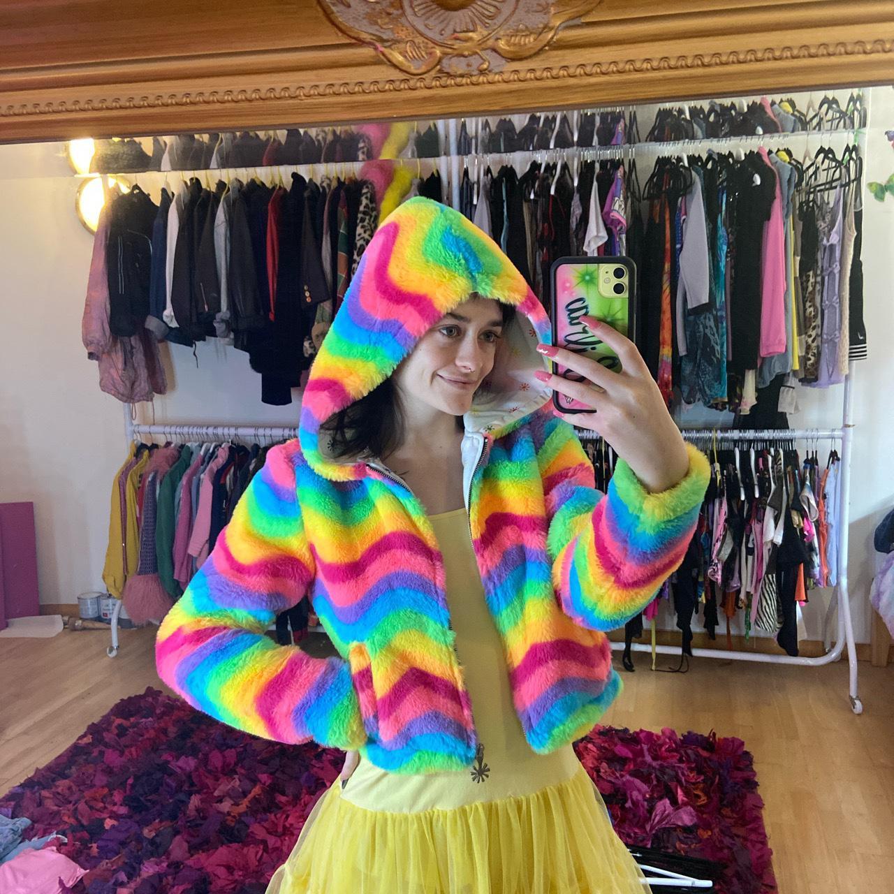 Delia*s Retroville Fuzzy Hoodie. Size small -... - Depop