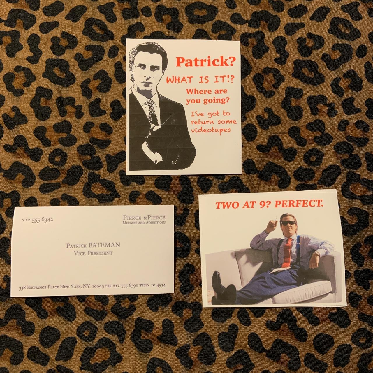 Patrick Bateman sticker bundle 💥⛓ 3 stickers... - Depop