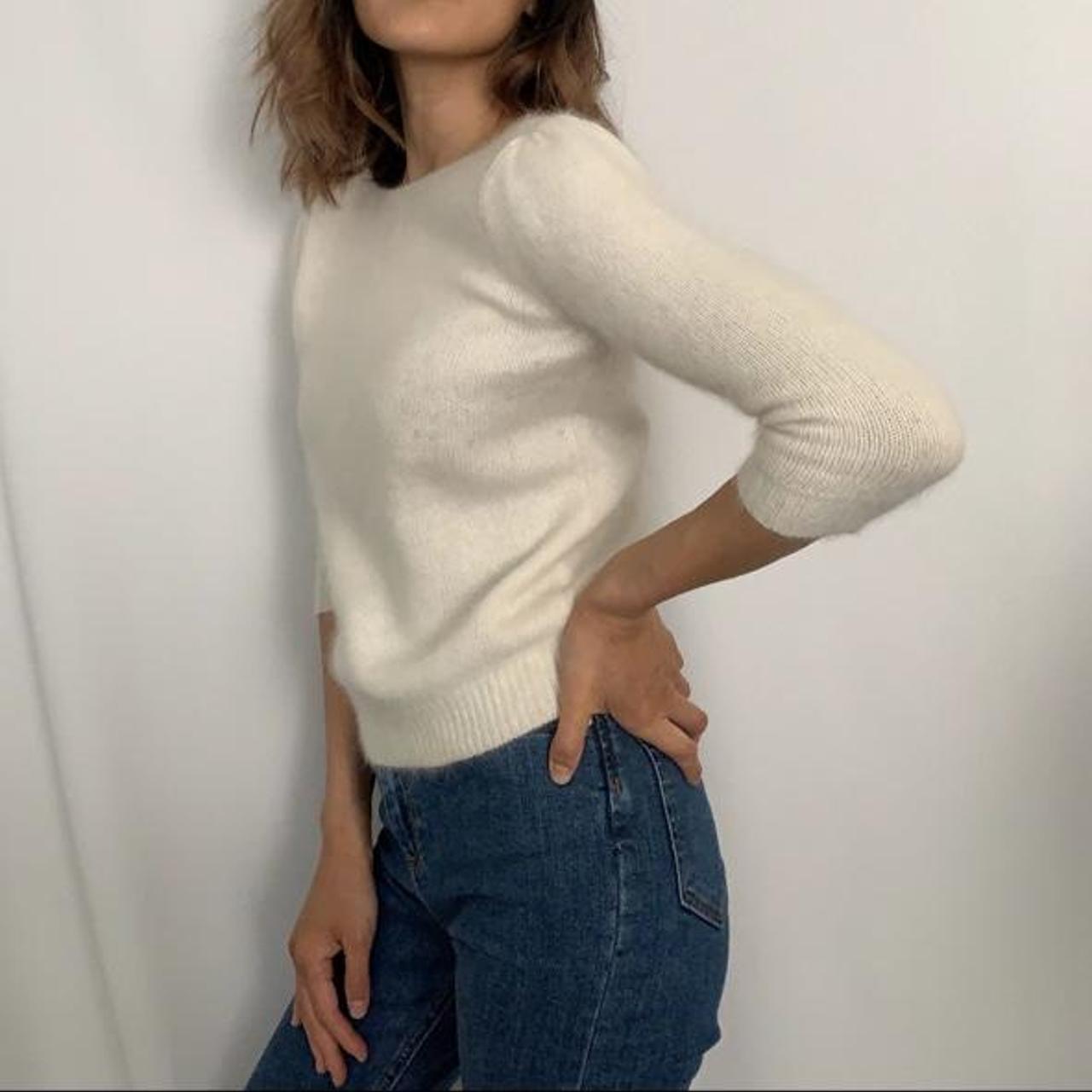 Pre-loved angora sweater can be worn with two... - Depop