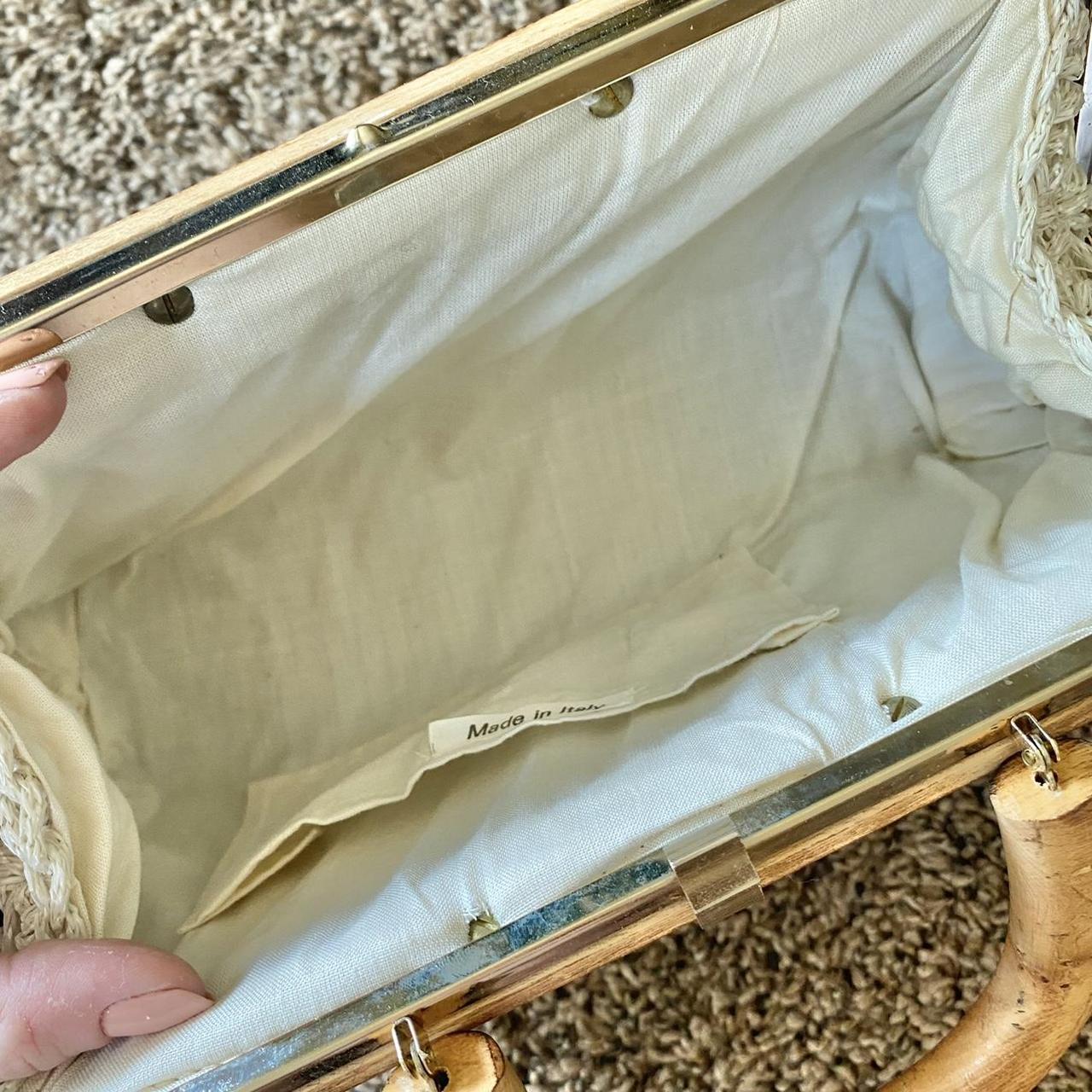 Totally retro 1970s cream lace crocheted handbag... - Depop