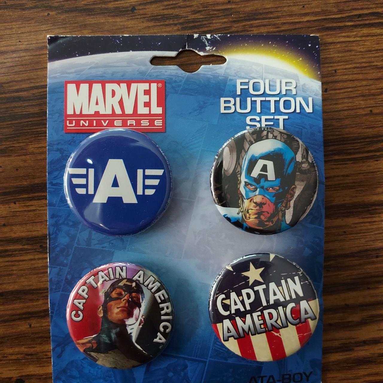 Captain America four button set #Captain America... - Depop