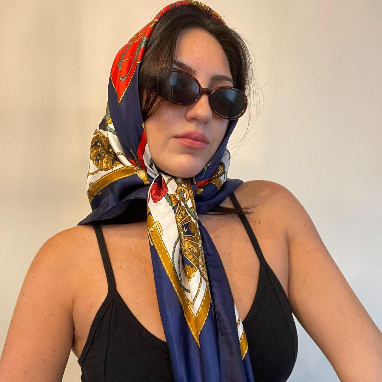 Nautical delight. Old money aesthetic vintage scarf.... - Depop