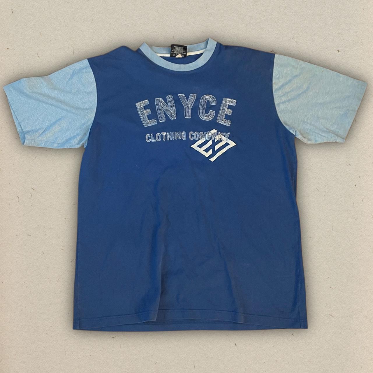 Vintage 2000s blue Enyce t shirt Has a small stain,... - Depop