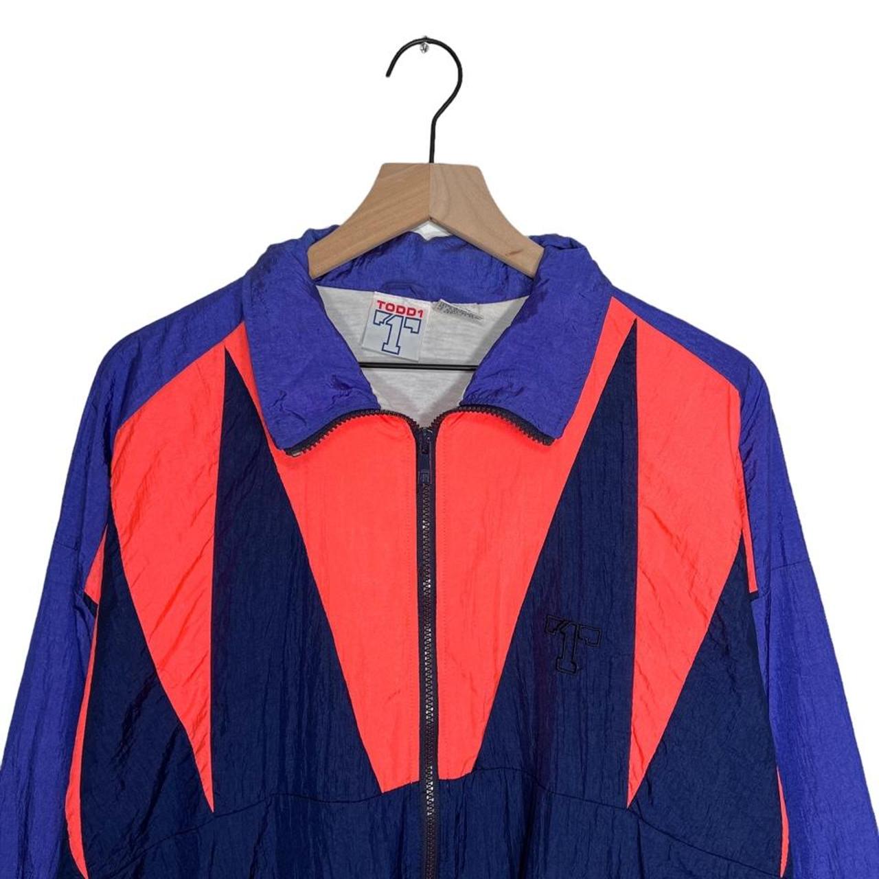 Todd 1 Funky Color Blocking Vintage 90s Nylon Wind... - Depop