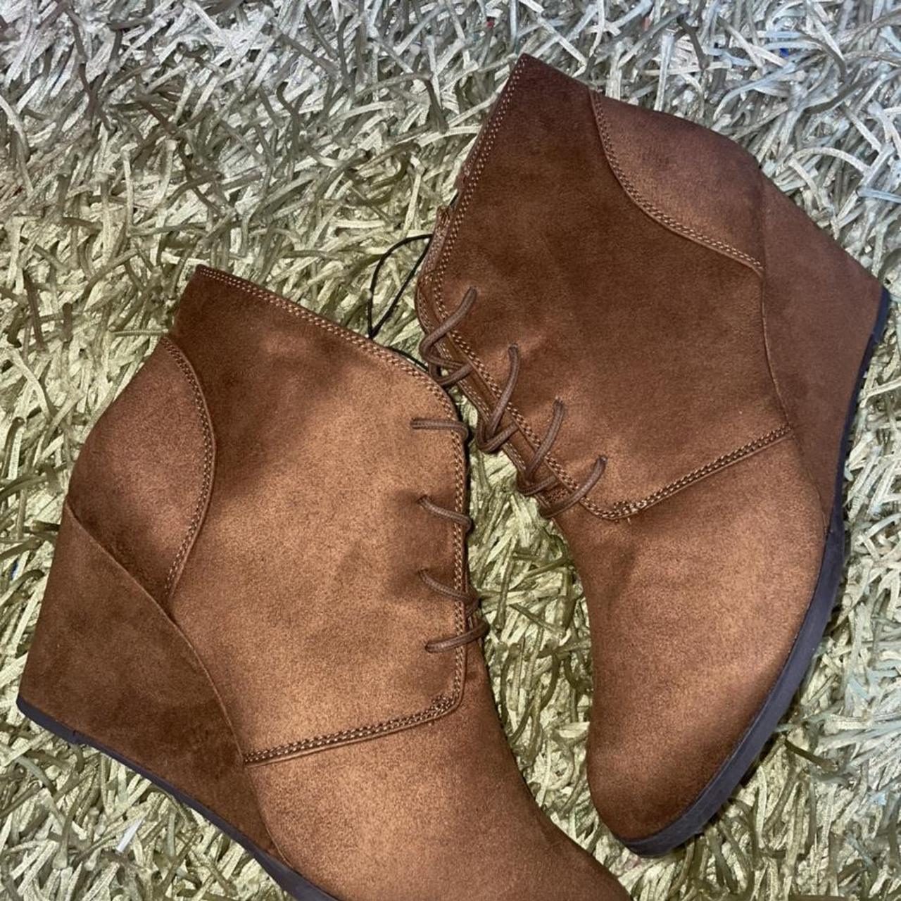 American Rag Cie Suede Lace Up Bootie 12M Nwt, ships... - Depop