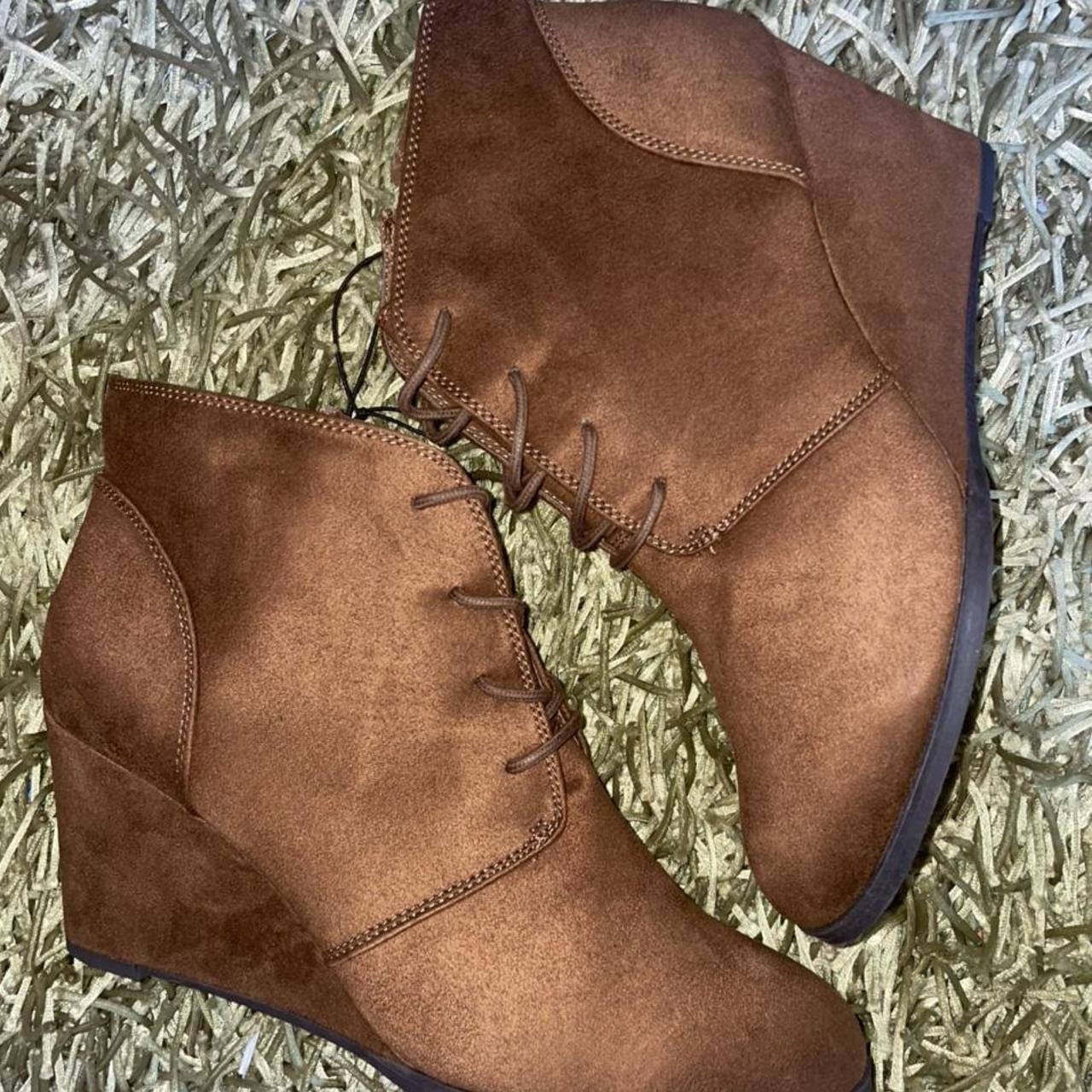 American Rag Cie Suede Lace Up Bootie 12M Nwt, ships... - Depop