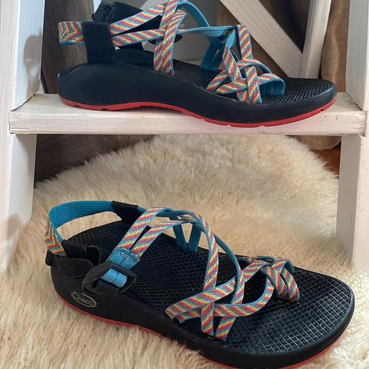 Chaco ZX/2 Classic Rainbow Sandals 7 Classic Chacos... - Depop