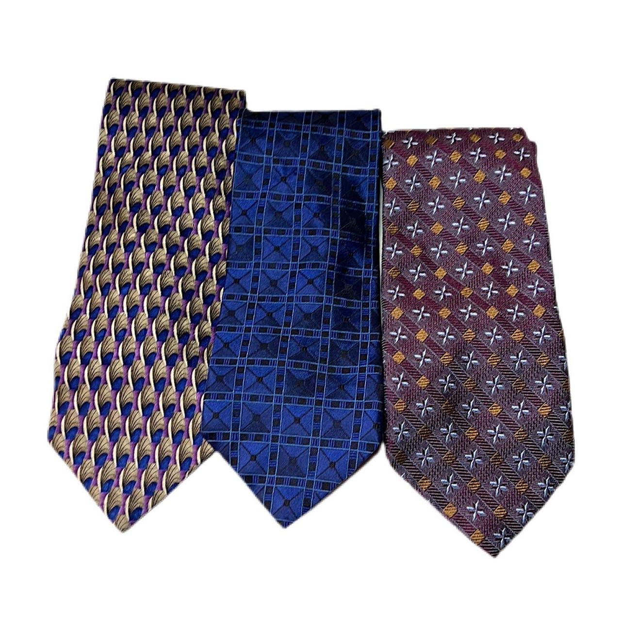 Mens 100% Silk Ties Lot of 3 Includes 3 100% Silk... - Depop