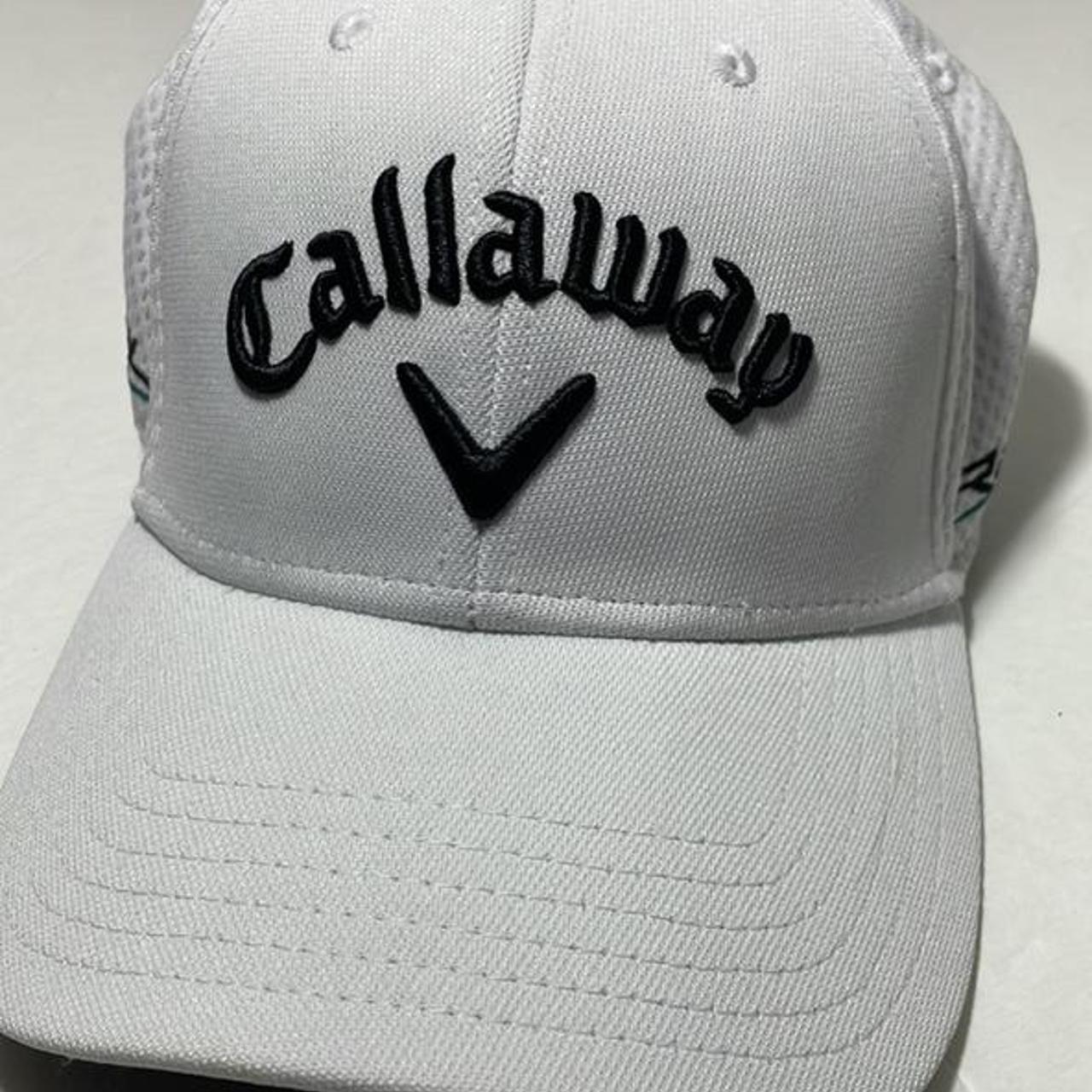Callaway Men's White and Black Hat | Depop