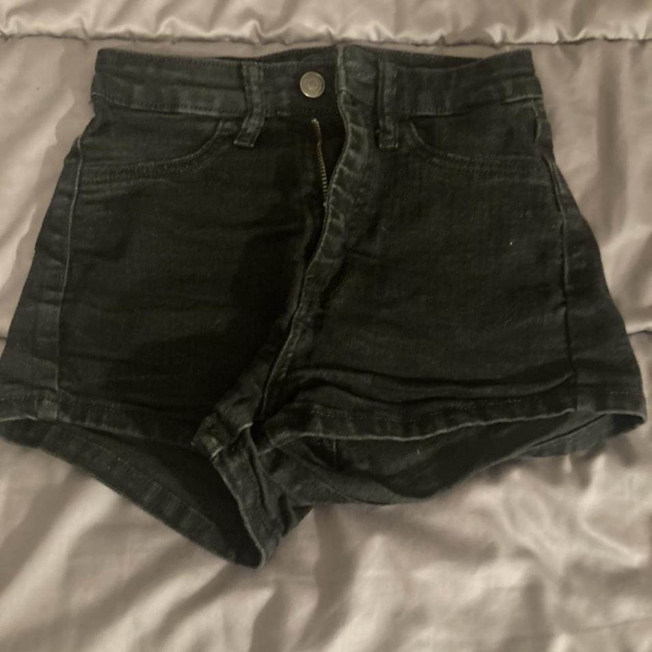 black tight wild fable jegging shorts #wildfable... - Depop