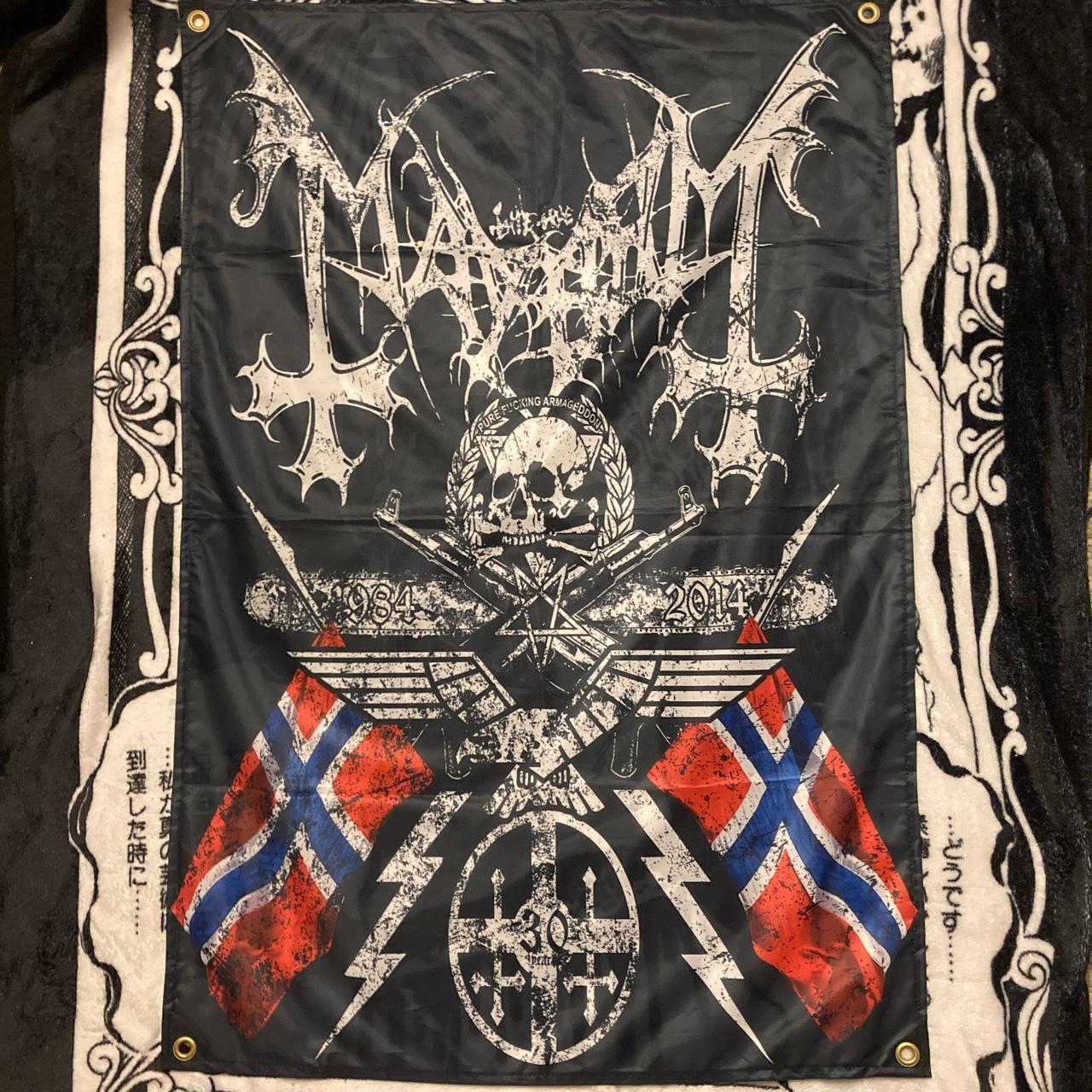 Mayhem tapestry banner flag that measures 31" width... - Depop