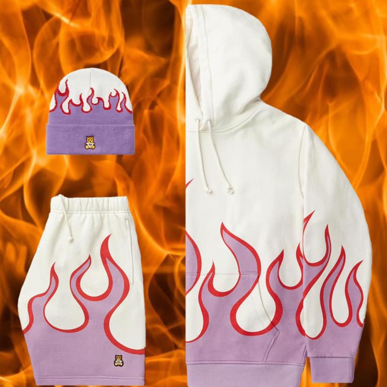 Teddy Fresh Limited Edition Flame Beanie in... - Depop