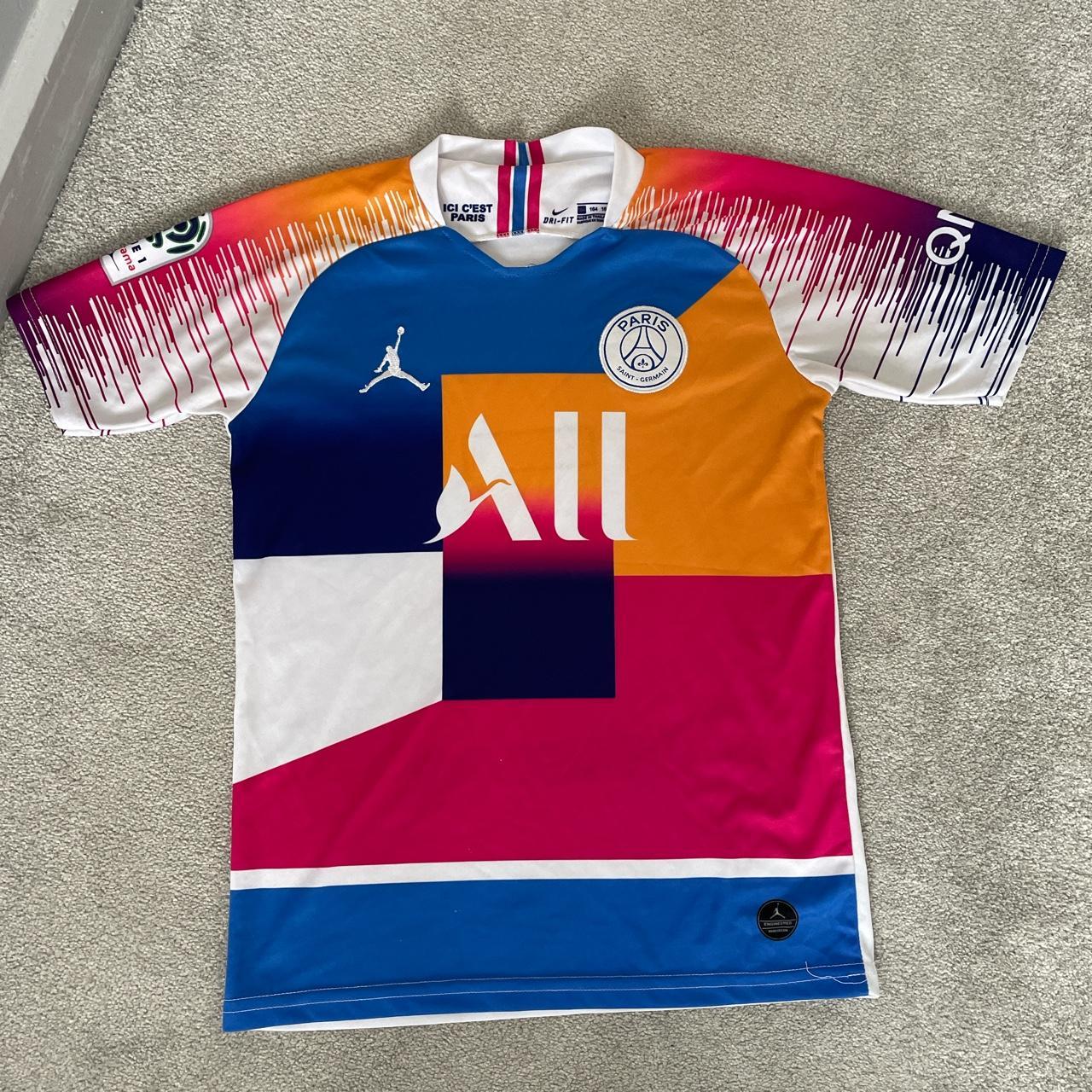 PSG x Jordan 2019/20 rainbow training shirt Size 14... - Depop