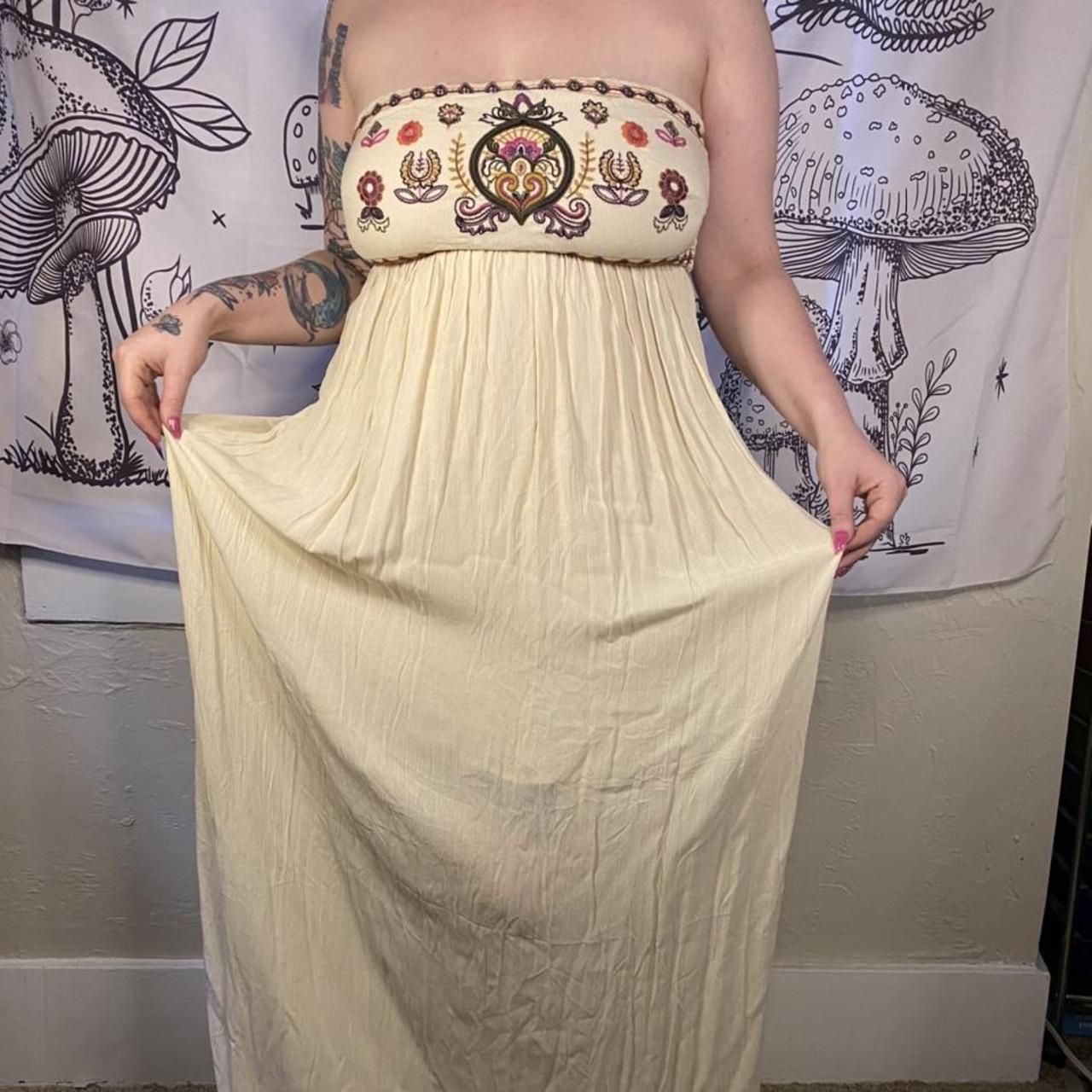 Target Women's Cream Dress | Depop