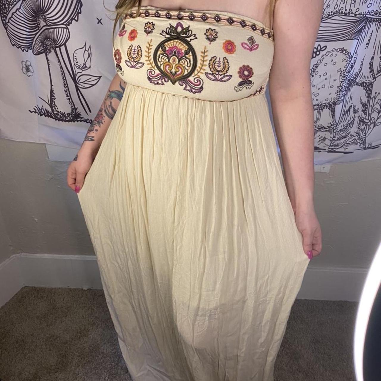 Target Women's Cream Dress | Depop