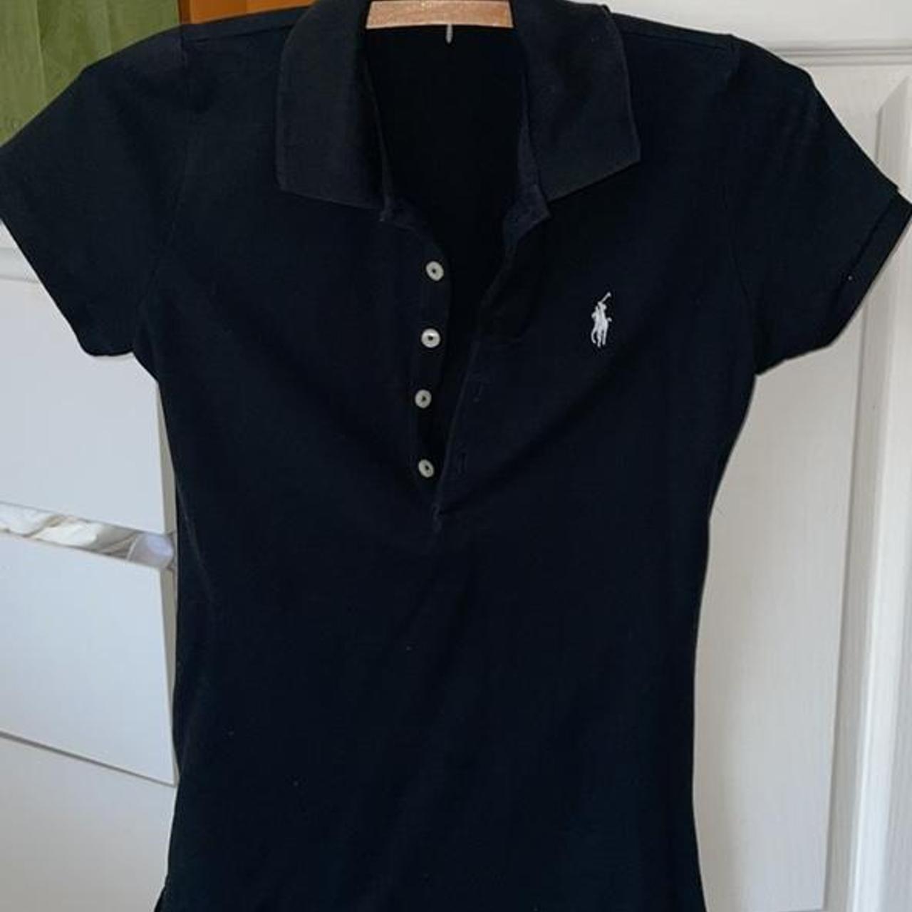 Polo Ralph Lauren black polo top. Only been worn a... - Depop