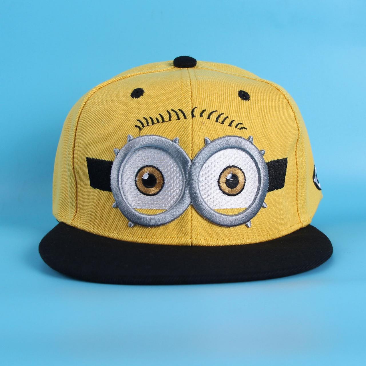 Minions funny cartoon peaked cap male hip-hop... - Depop