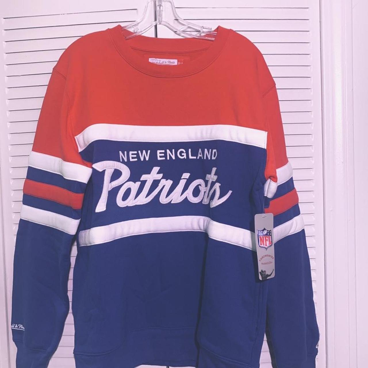New England Patriots throwback vintage crewneck red... - Depop
