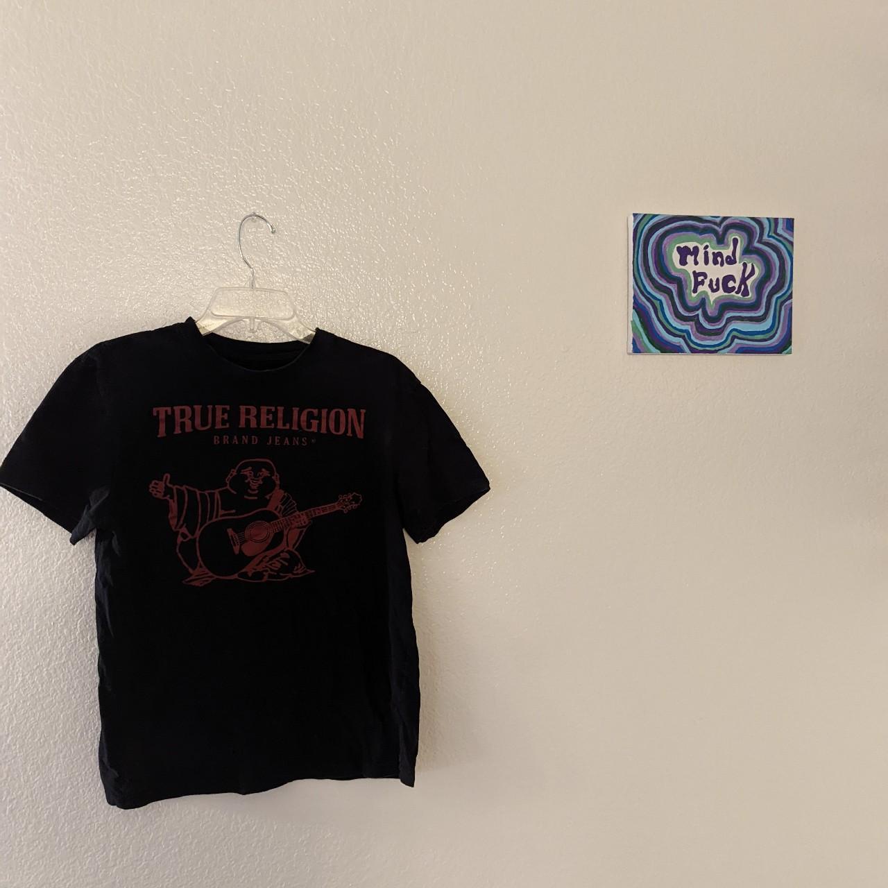 Black And Red True Religion Tee Size Medium In Great Depop