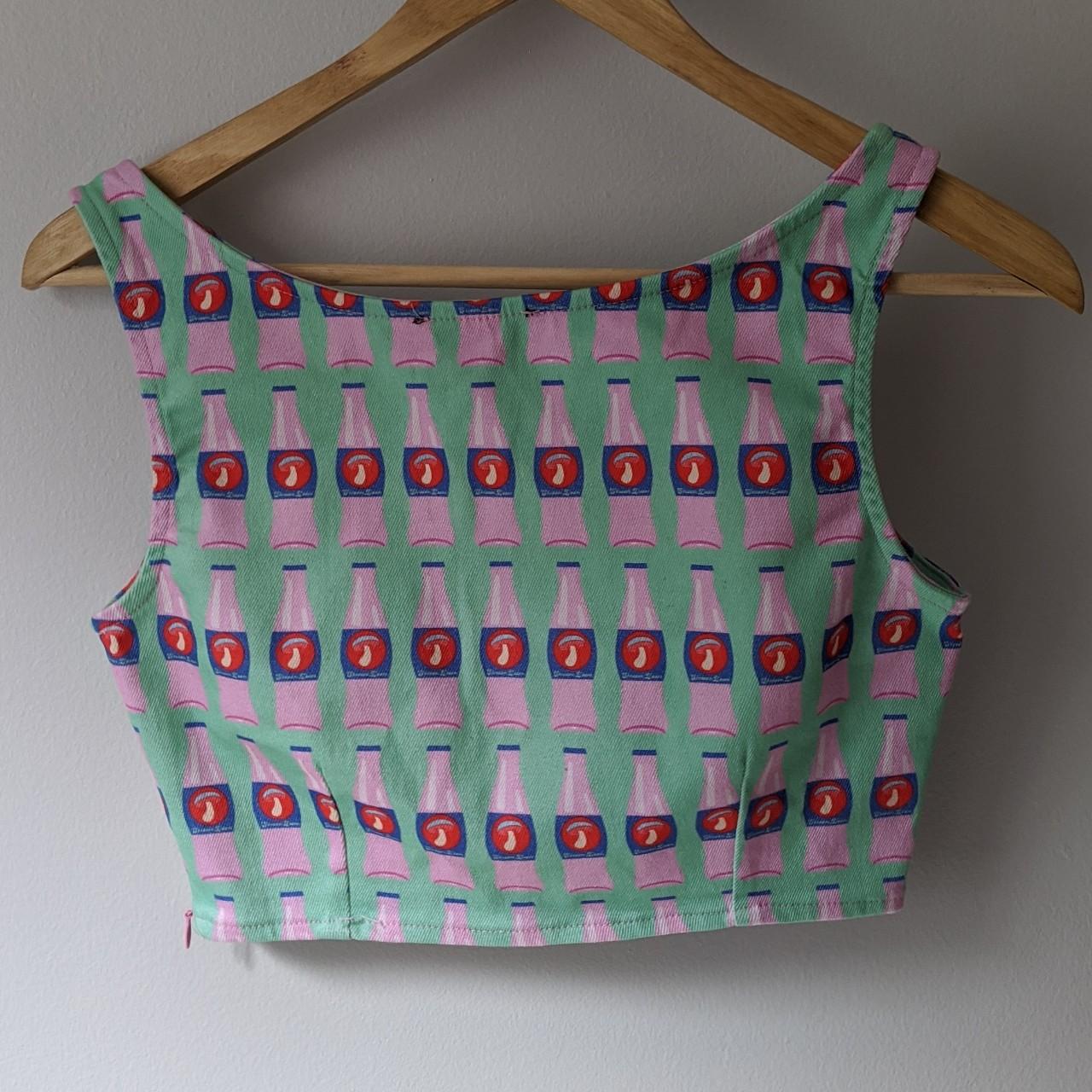 Hayley Elsaesser Soda Bottle Pop Print Crop... - Depop