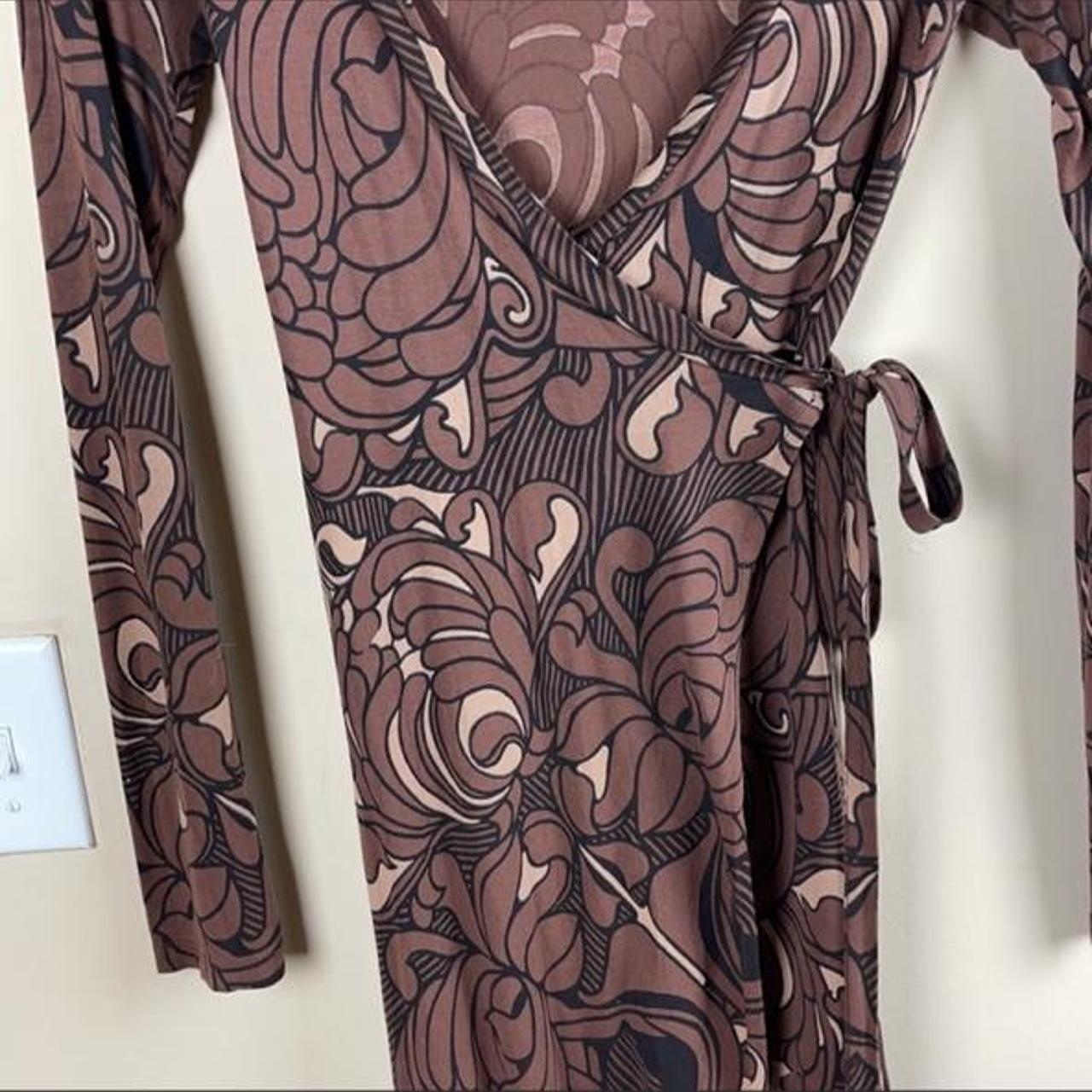 French Connection Long Sleeve Wrap Dress 2 Filigree... - Depop