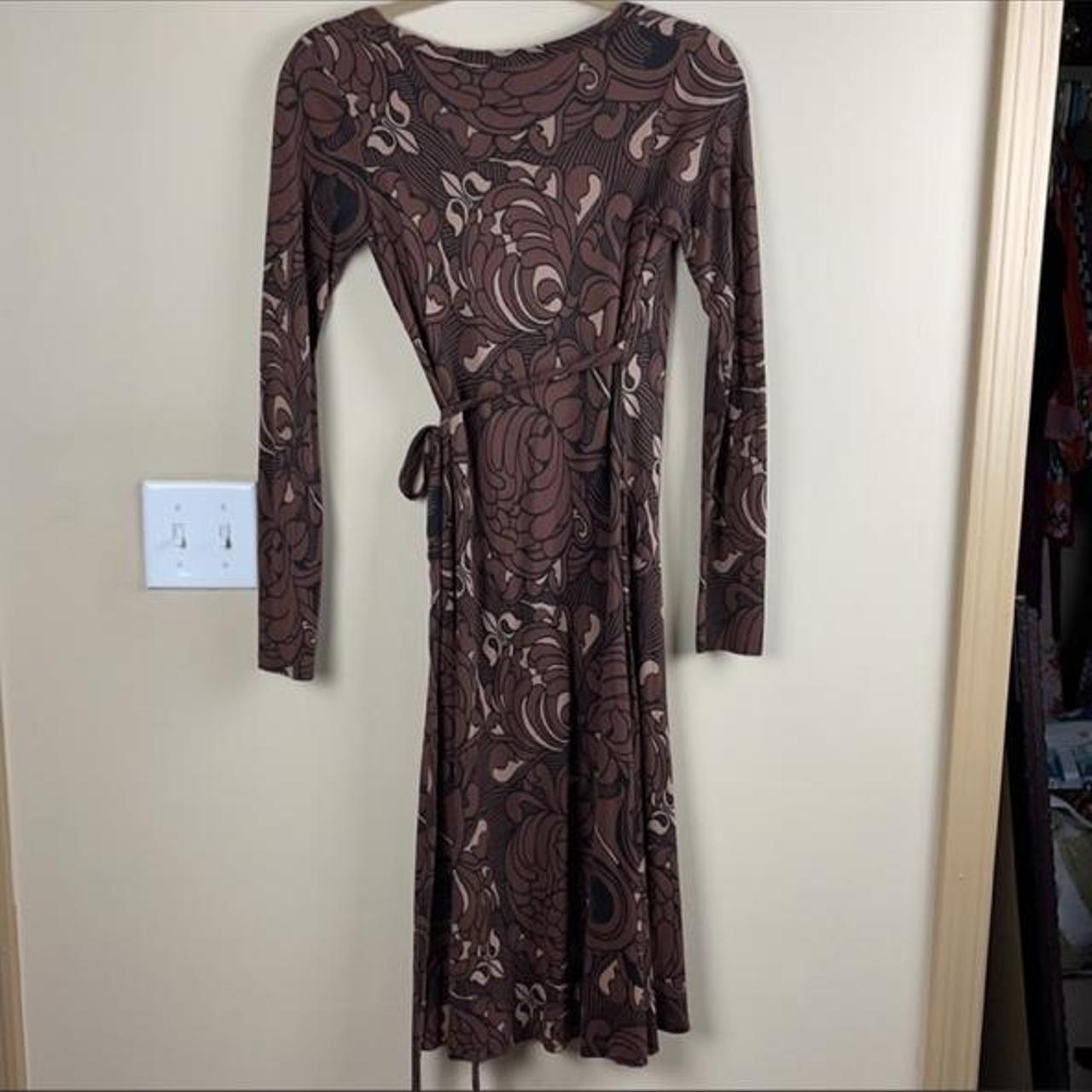 French Connection Long Sleeve Wrap Dress 2 Filigree... - Depop