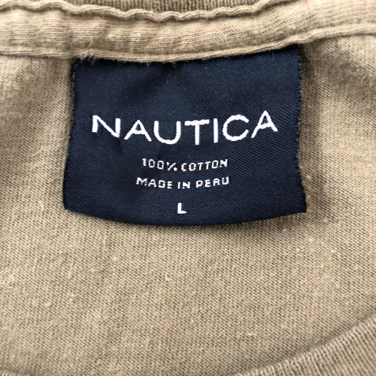Vintage nautica graphic t-shirt -Nautica -Olive... - Depop