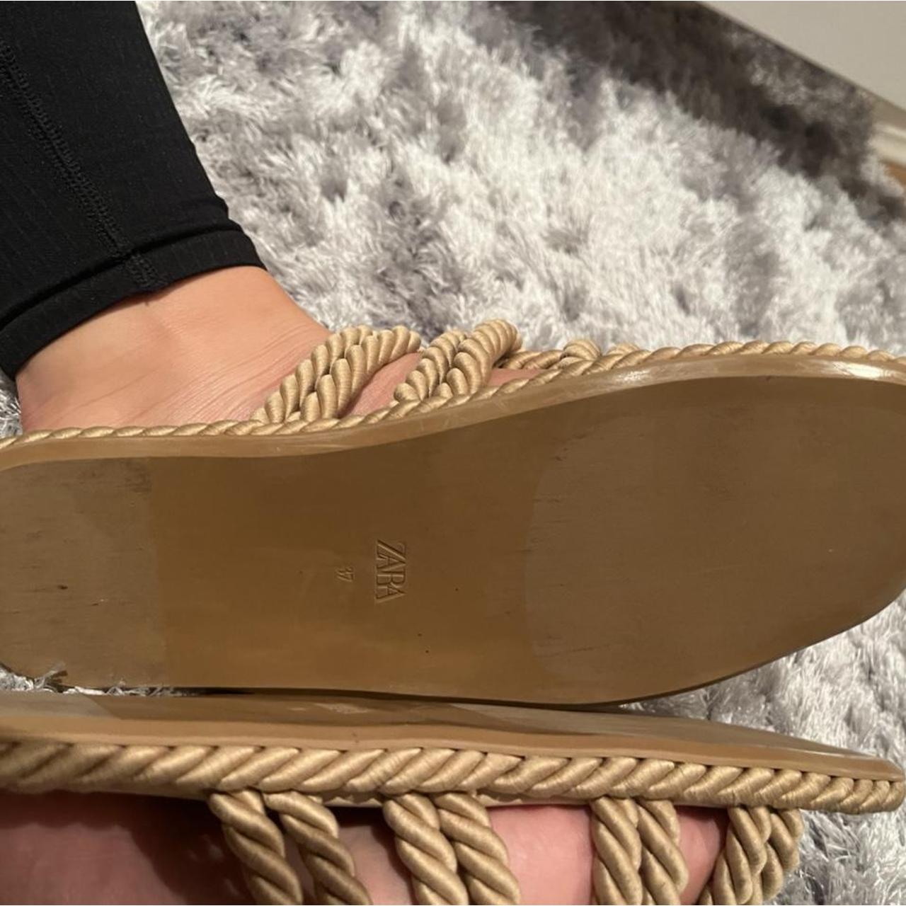 Zara sandels, worn literally 3 times Size 4 - 37... - Depop