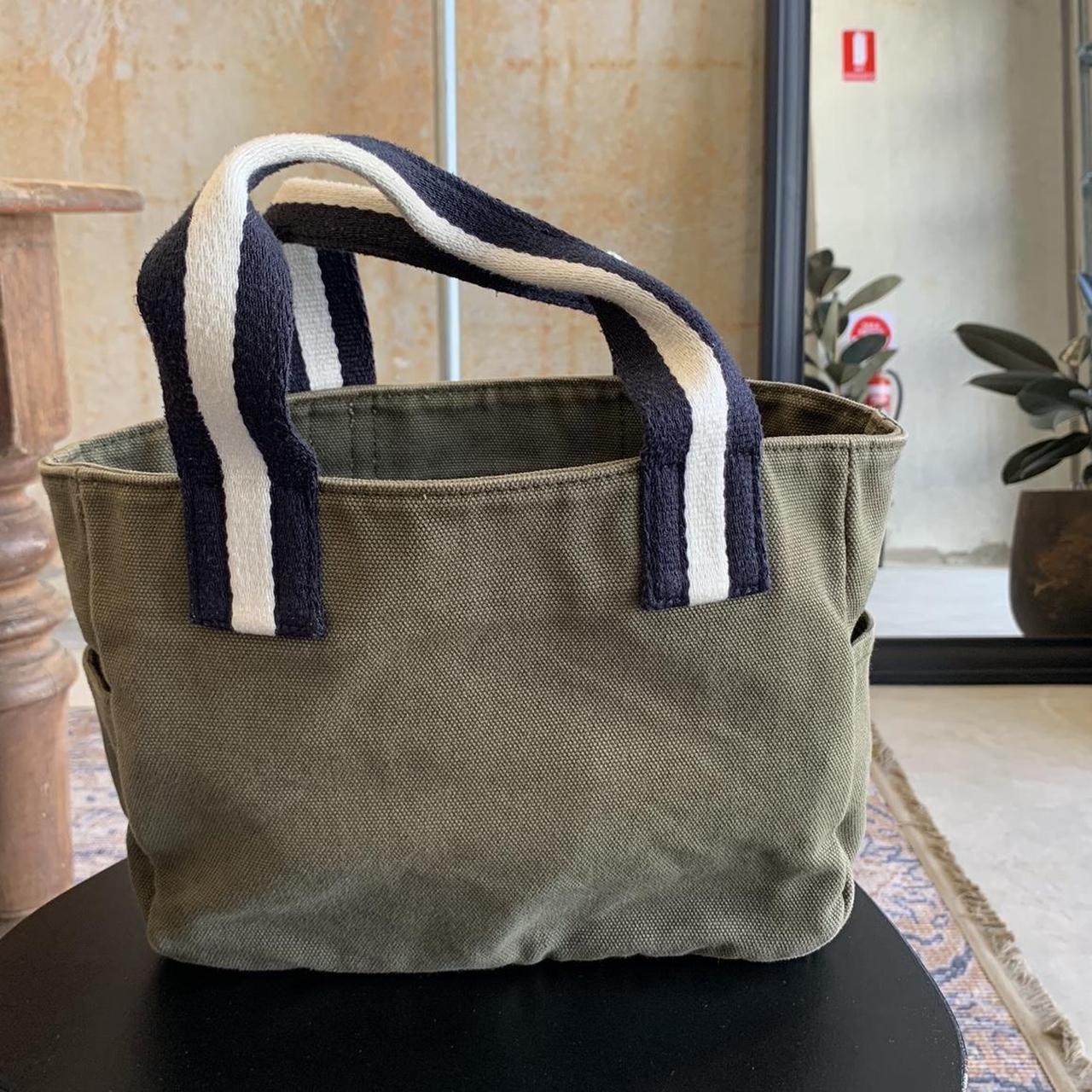 Small tote bag | olive green | 2 small pockets each... - Depop