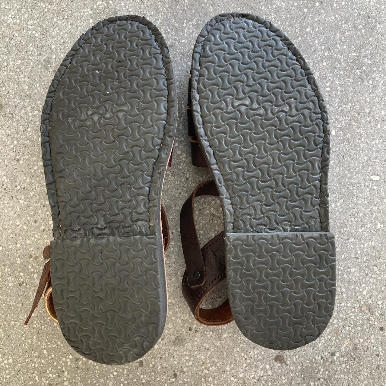 Mens Leather Sandals Sz 9 Dark Brown Like Depop