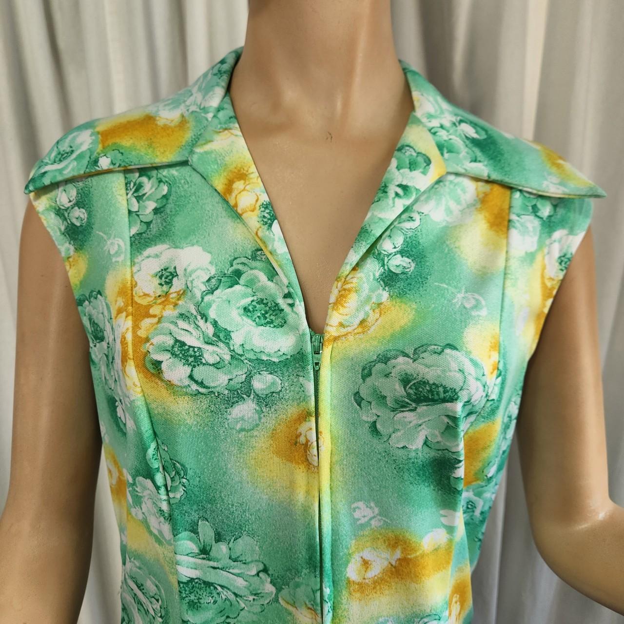 Flutterbye Women's Green and Yellow Dress | Depop