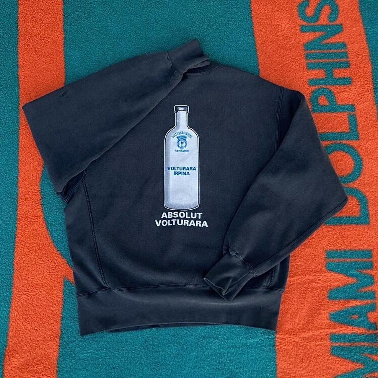 90s Absolute vodka crew neck ⚫️⚫️⚫️🔵🔵⚪️⚪️⚪️ - Depop