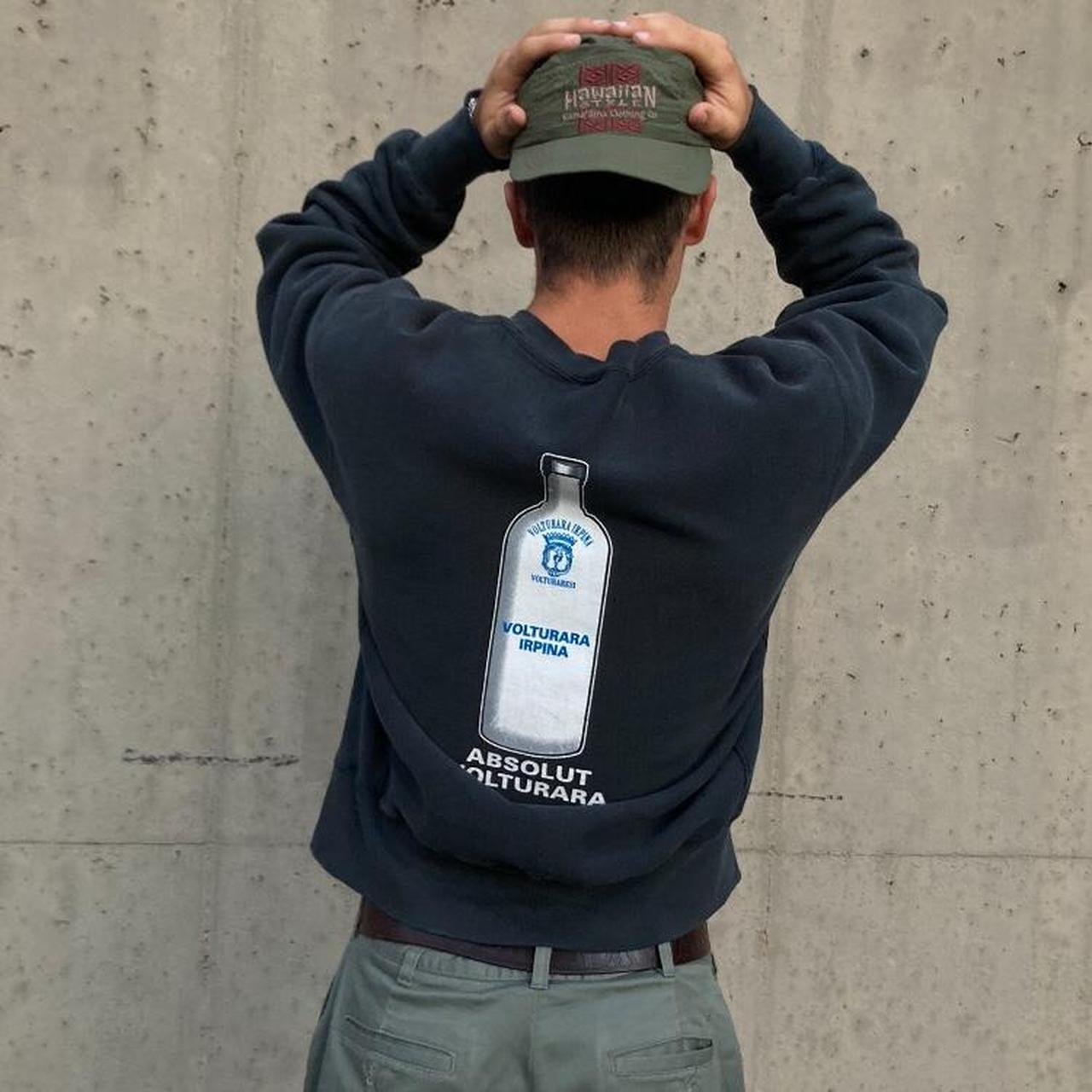 90s Absolute vodka crew neck ⚫️⚫️⚫️🔵🔵⚪️⚪️⚪️ - Depop