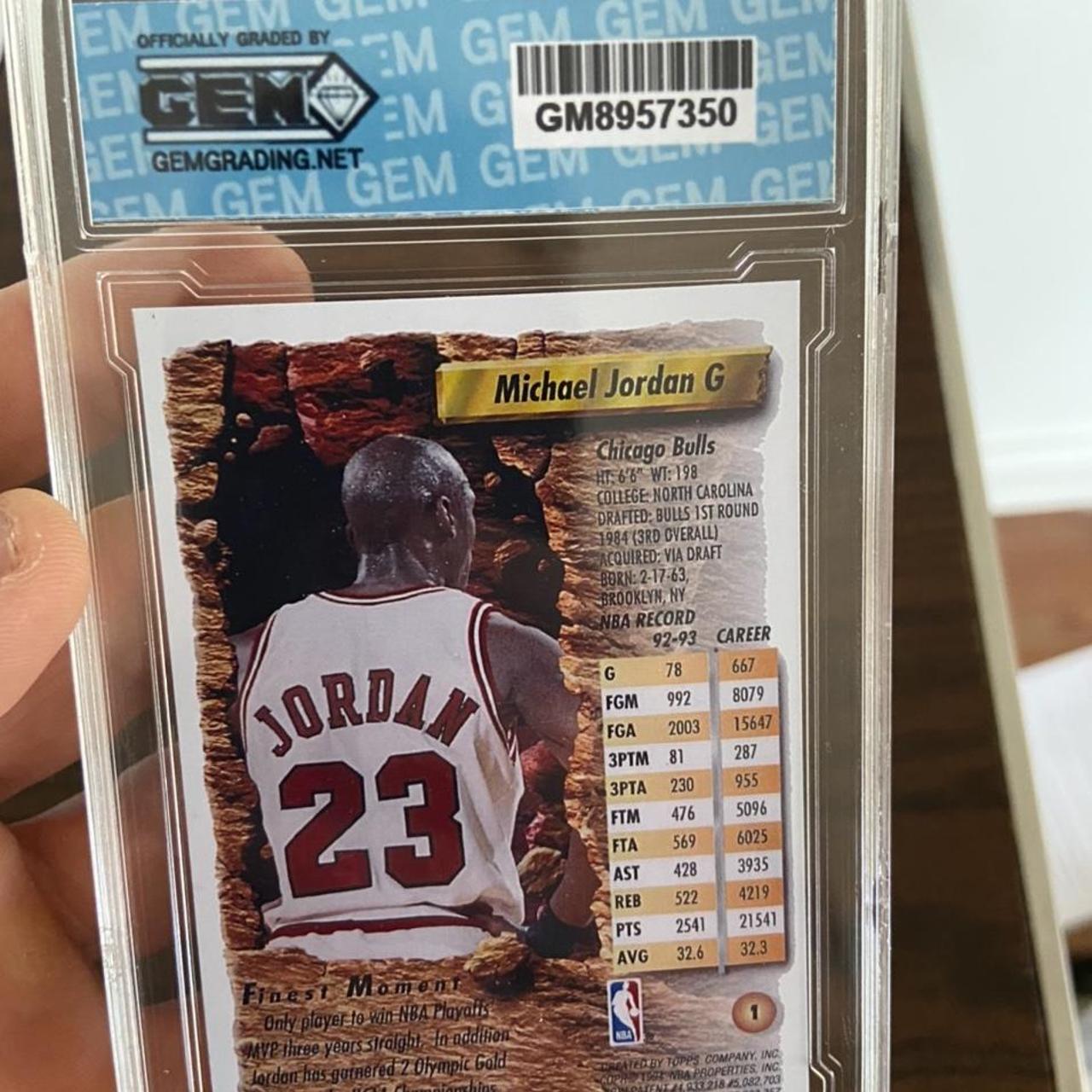 Gem Grading Inc 1993-94 TOPPS FINEST MICHAEL JORDAN... - Depop