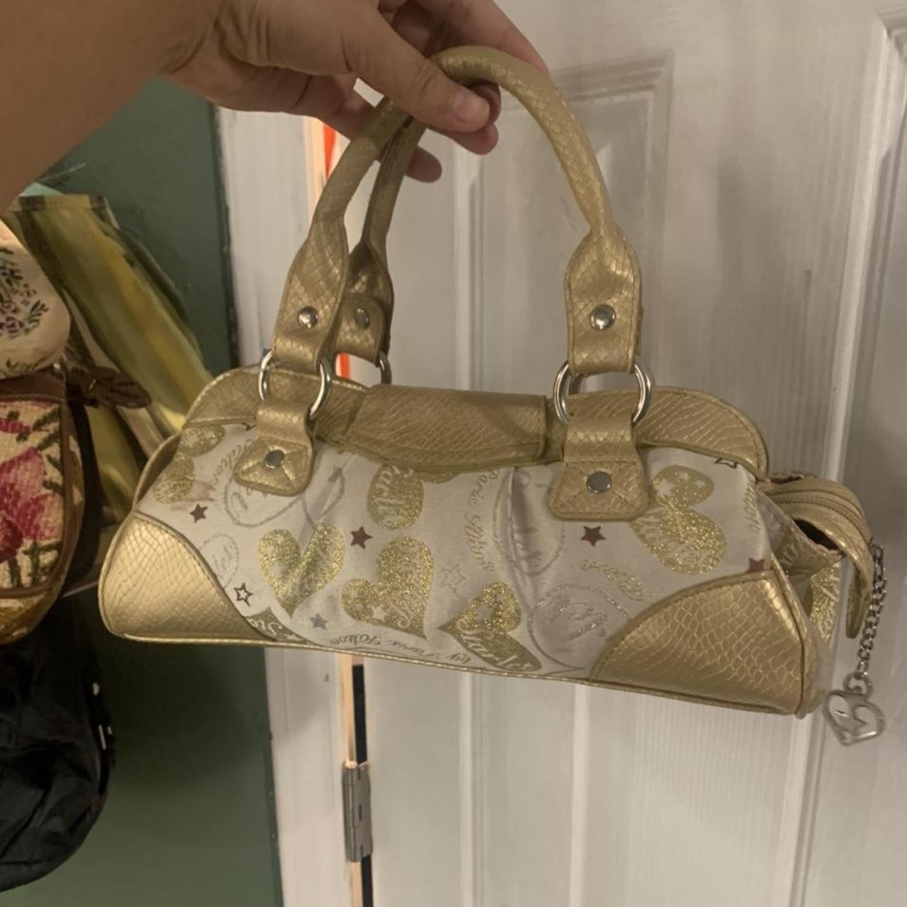 CUTEST VINTAGE MINI BAG!! gold mini bag! it’s giving... - Depop