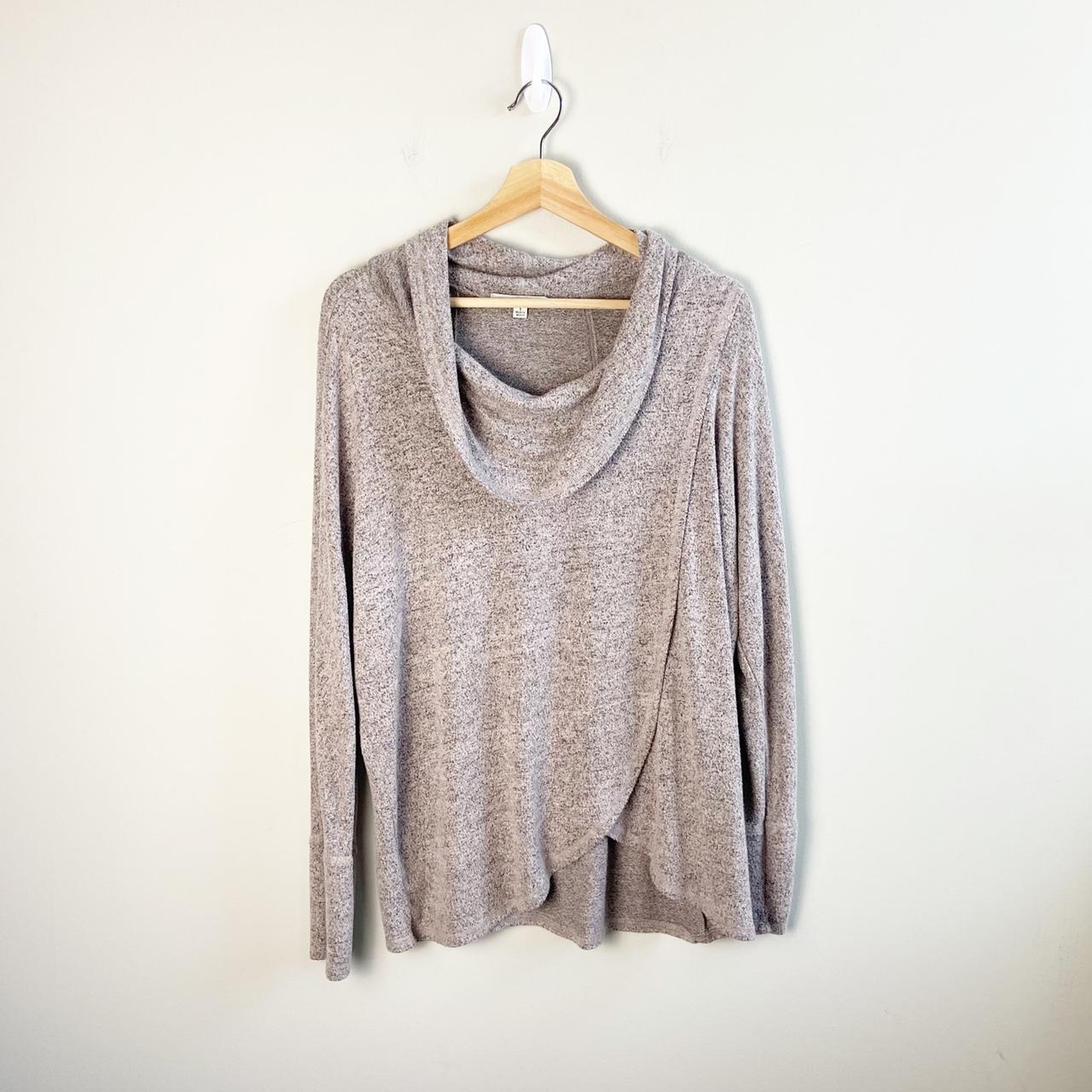 Green Envelope Beige Cowl Neck Sweater Women's... - Depop