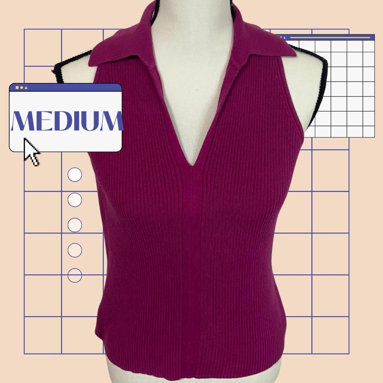 Valerie Stevens ribbed collared tank. This 90’s cool... - Depop