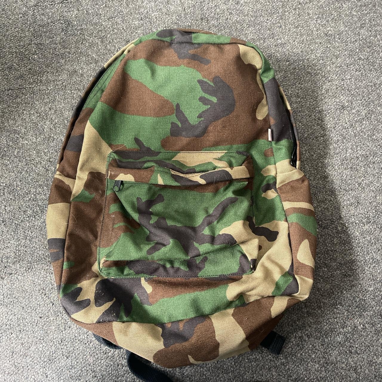 American apparel camo backpack. - Depop