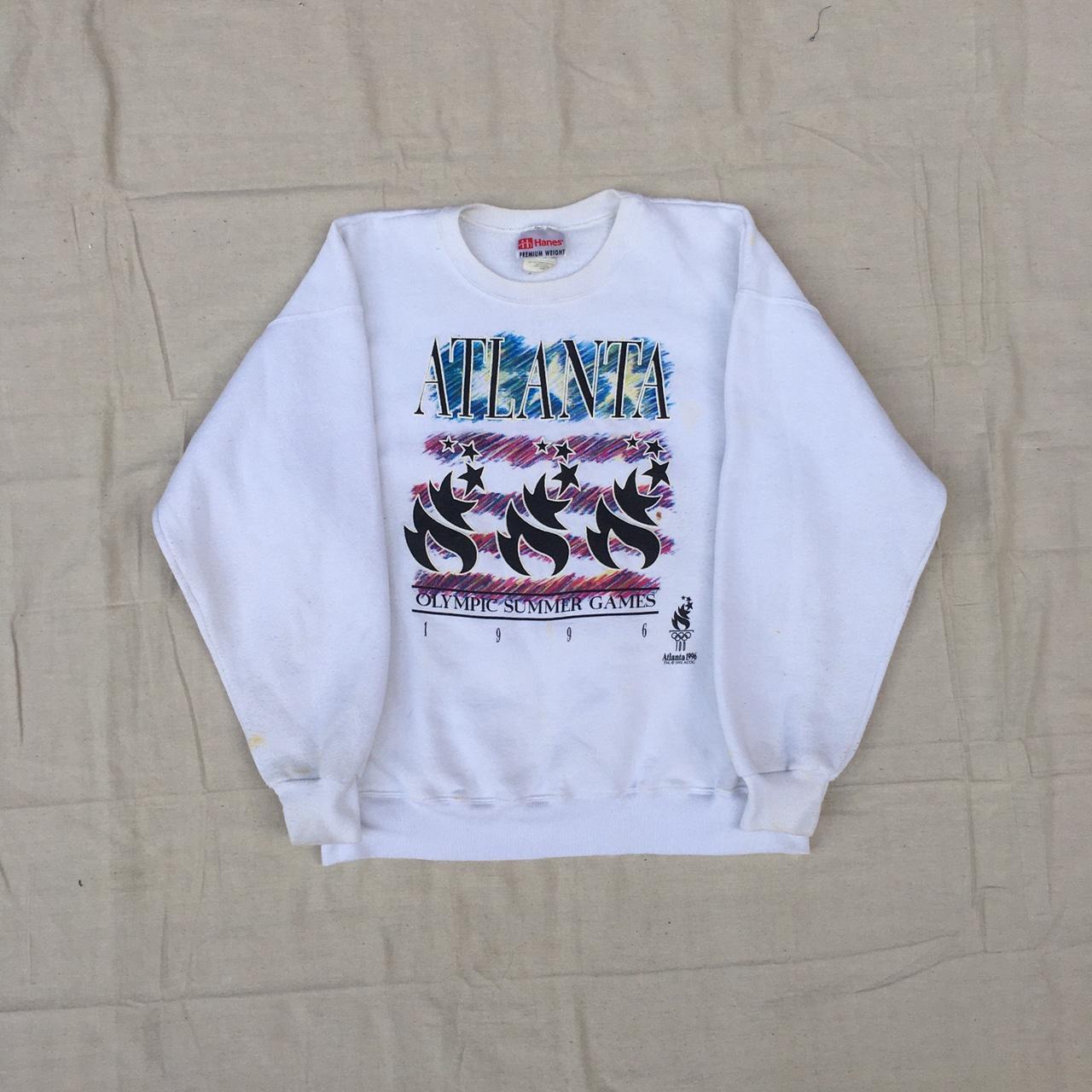 vintage 90s Atlanta Olympics puff print... - Depop