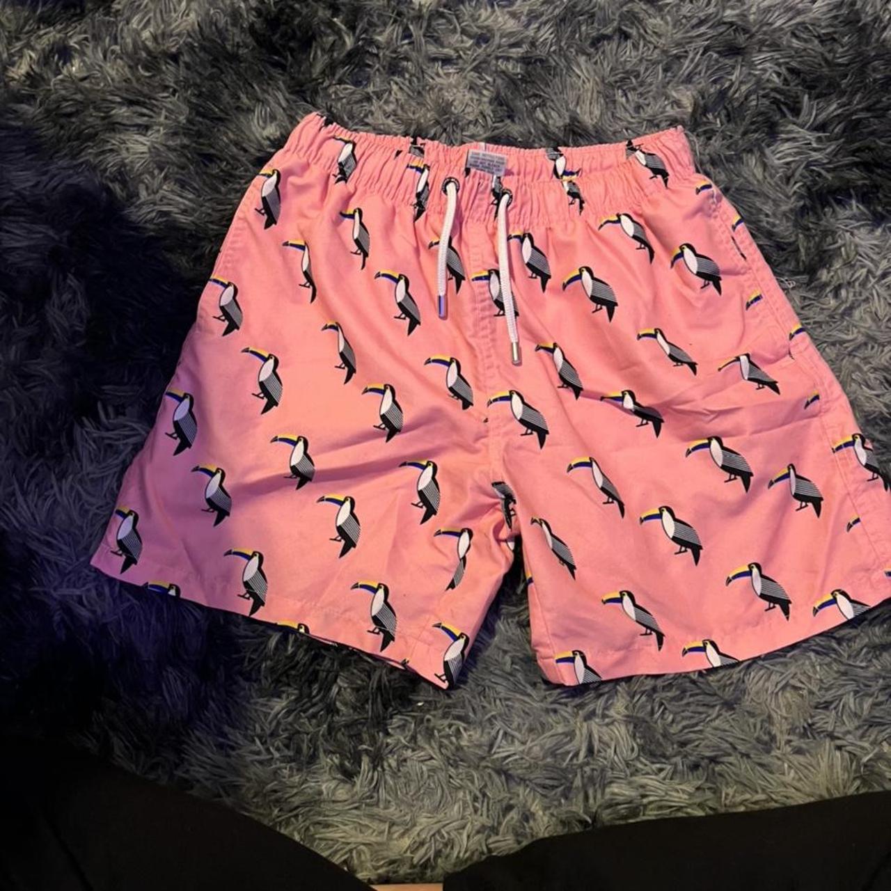 Mens Pink And Green Swim Briefs Shorts Depop