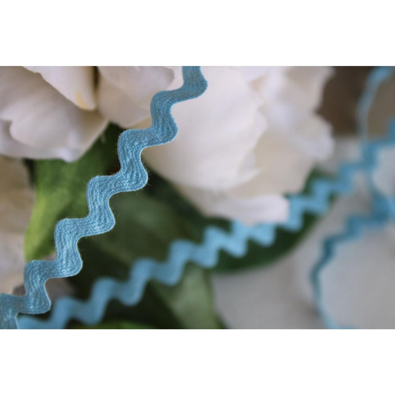 Vintage 1960s ric rac trim in a beautiful sky blue.... - Depop