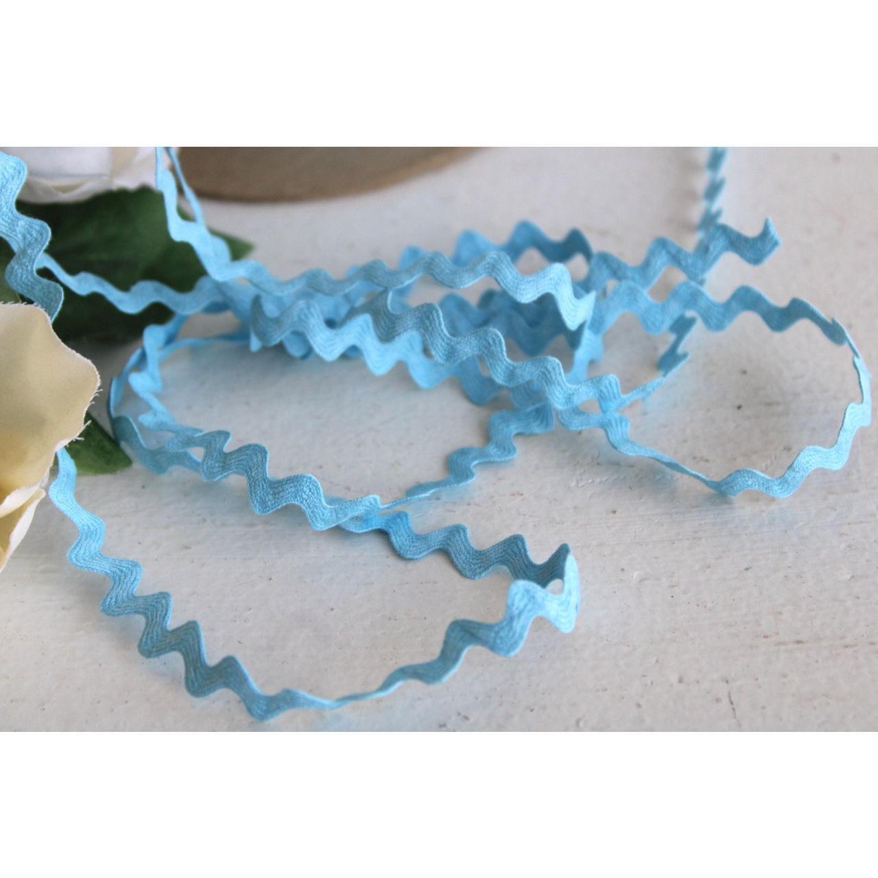 Vintage 1960s ric rac trim in a beautiful sky blue.... - Depop