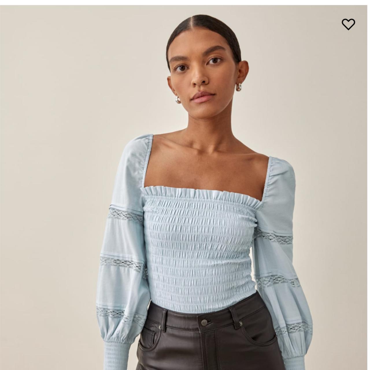 Reformation Clancy Top XS - New With Tags Color:... - Depop