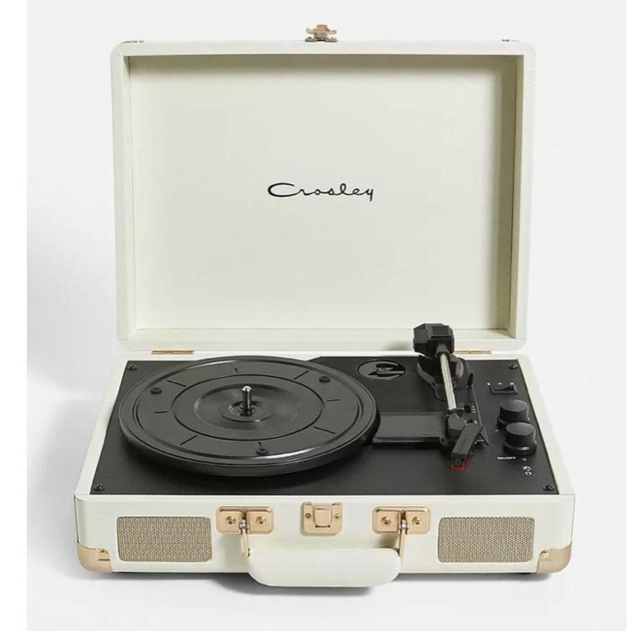 CROSLEY cream and gold bluetooth vinyl record player... - Depop
