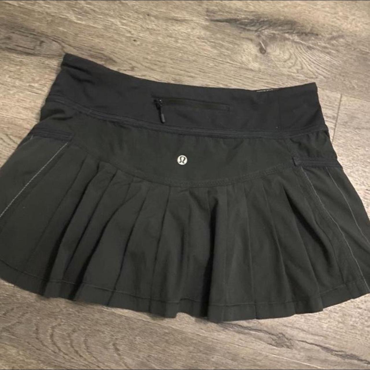 Black lululemon skirt size 6 Worn once Great... - Depop