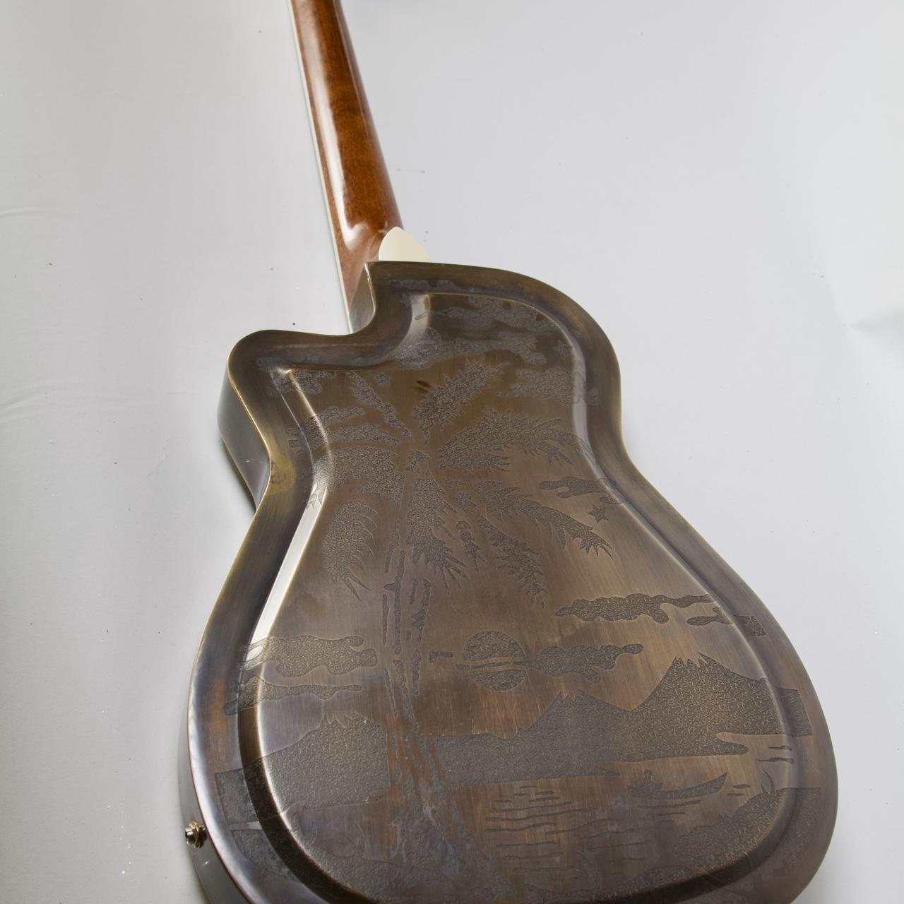 Dean brass resonator guitar Metal body with brass... - Depop