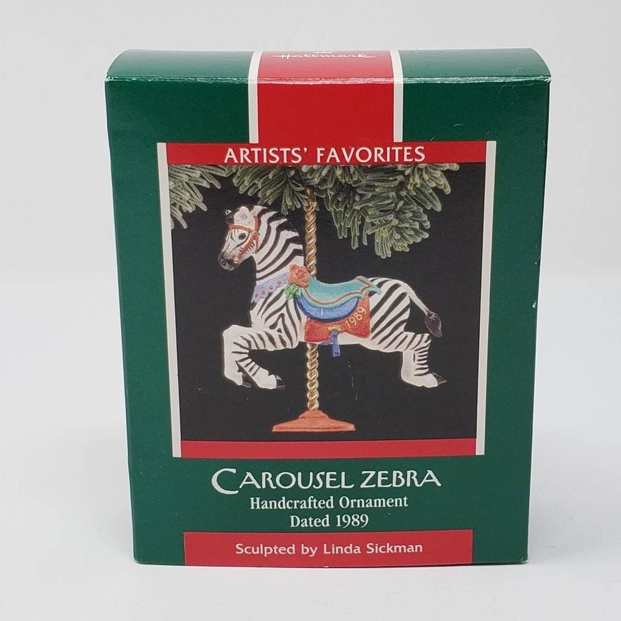 1989 Hallmark Carousel Zebra Ornament. This... - Depop