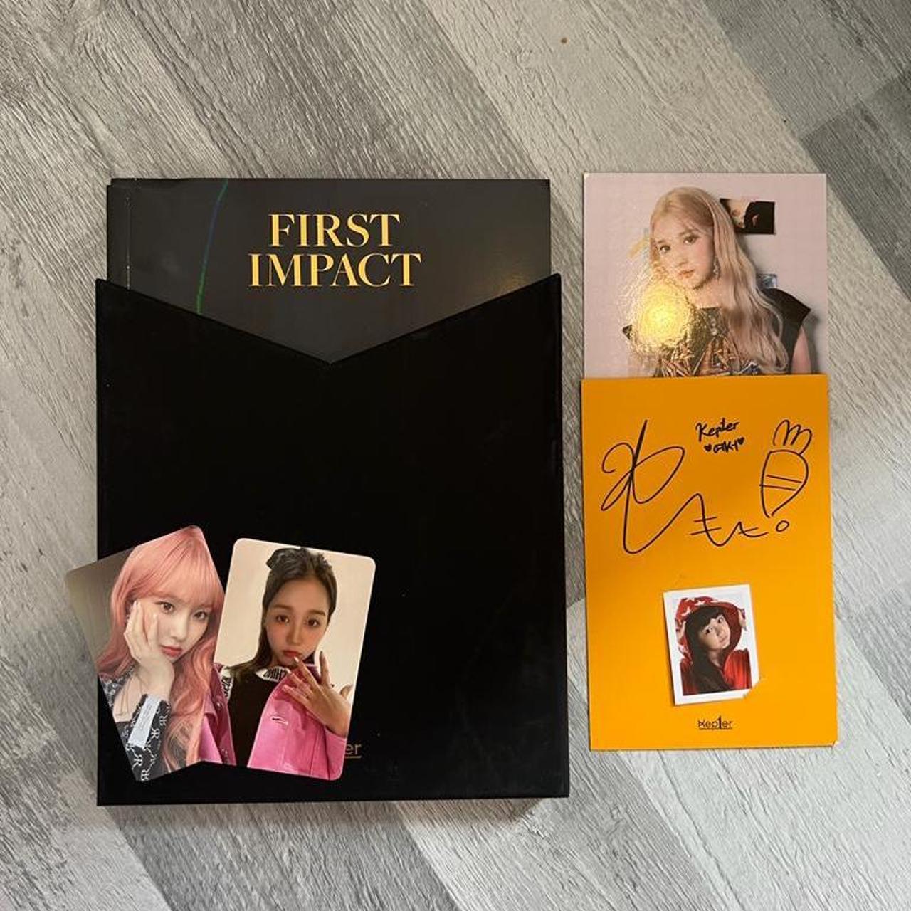 KEP1ER FIRST IMPACT ALBUM comes with chaehyun and... - Depop